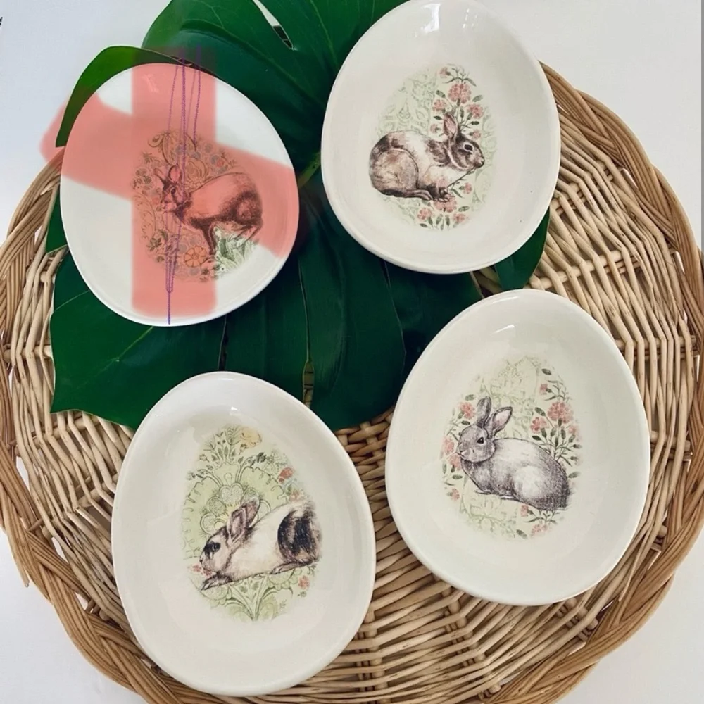 Pottery Barn | Dining | Pottery Barn Springtime Easter Bunny Rabbit Egg ...